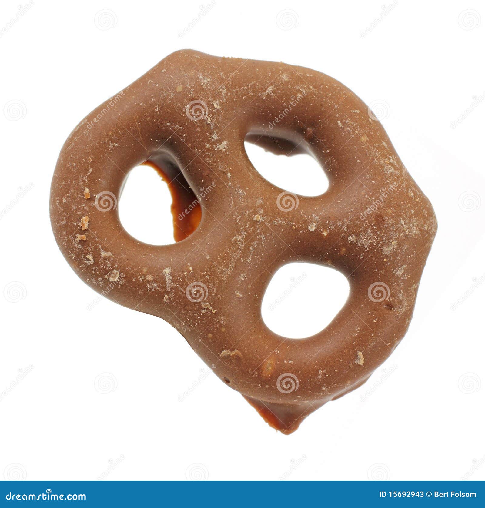 Single Milk Chocolate Covered Covered Pretzel Stock Image - Image of ...