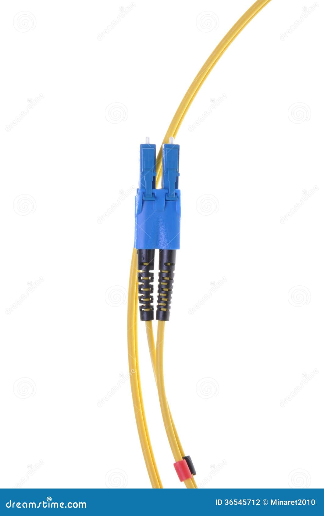 Single Mode Patch Cord LC with Blue SC Double Connector Stock Photo ...
