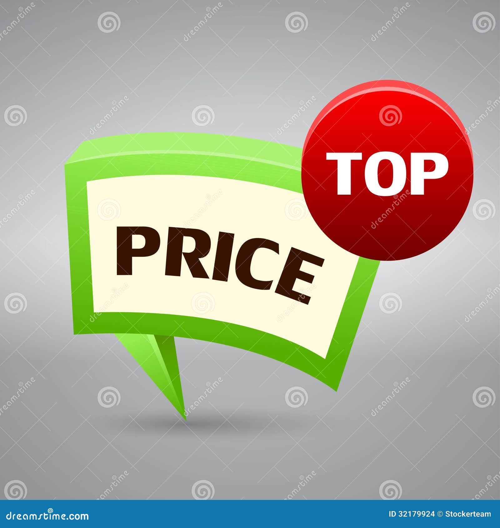 Single Modern Label with Price on Gray Background Stock Illustration ...