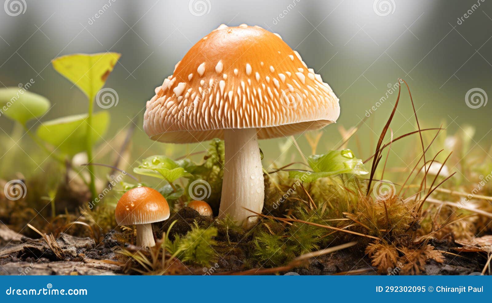 A Single Mushroom on White Background Closeup View Stock Image - Image ...