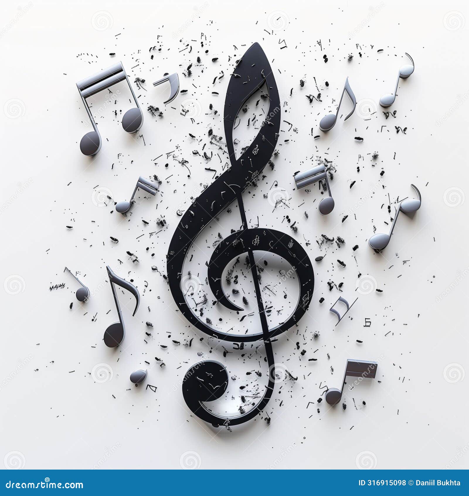 Musical Note Surrounded by Musical Notes. Generative AI Stock ... Musical Note Surrounded by Musical Notes. Generative AI Stock ...