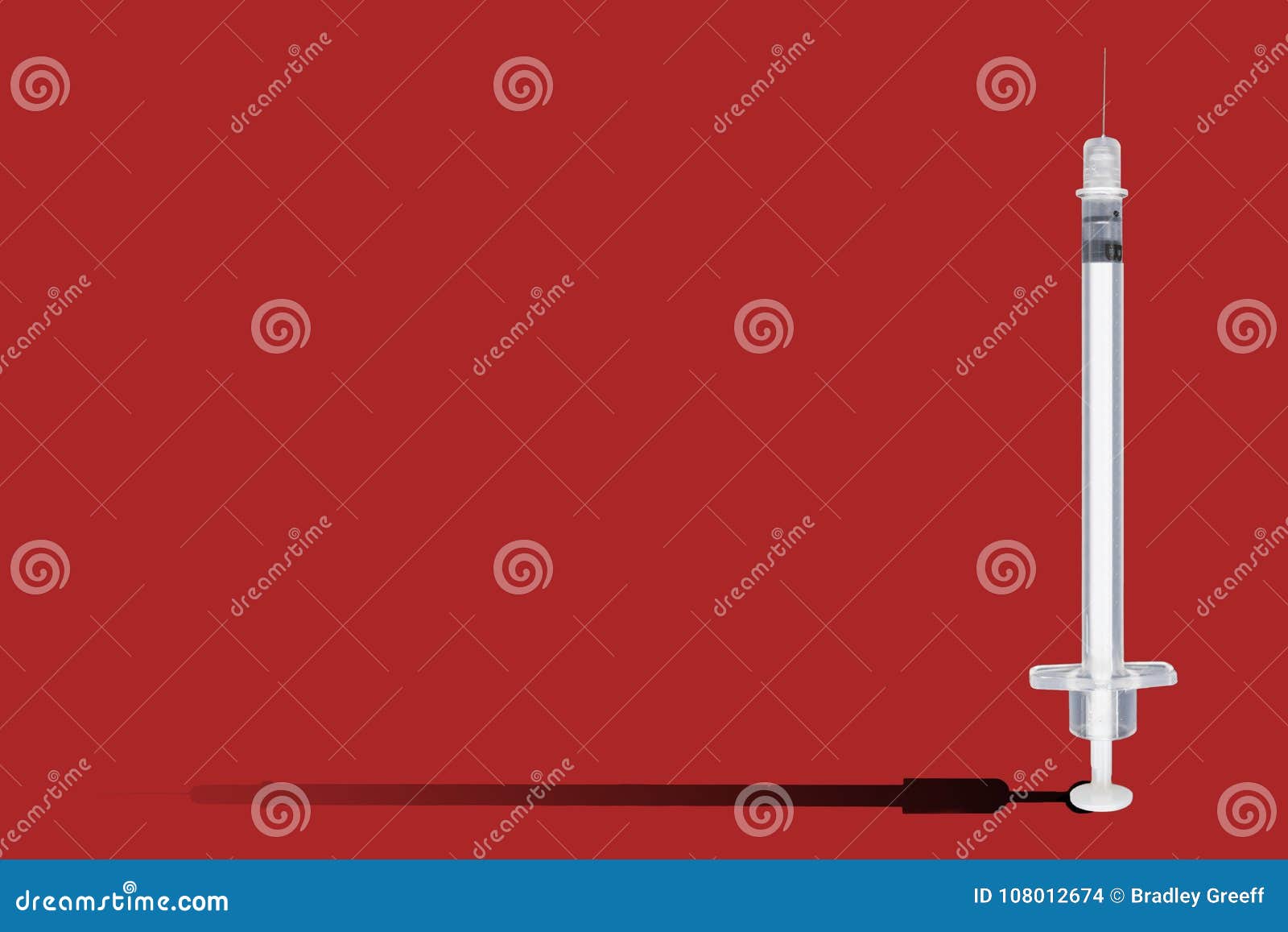 Single Needle on Red Background Stock Photo - Image of care, healthy ...
