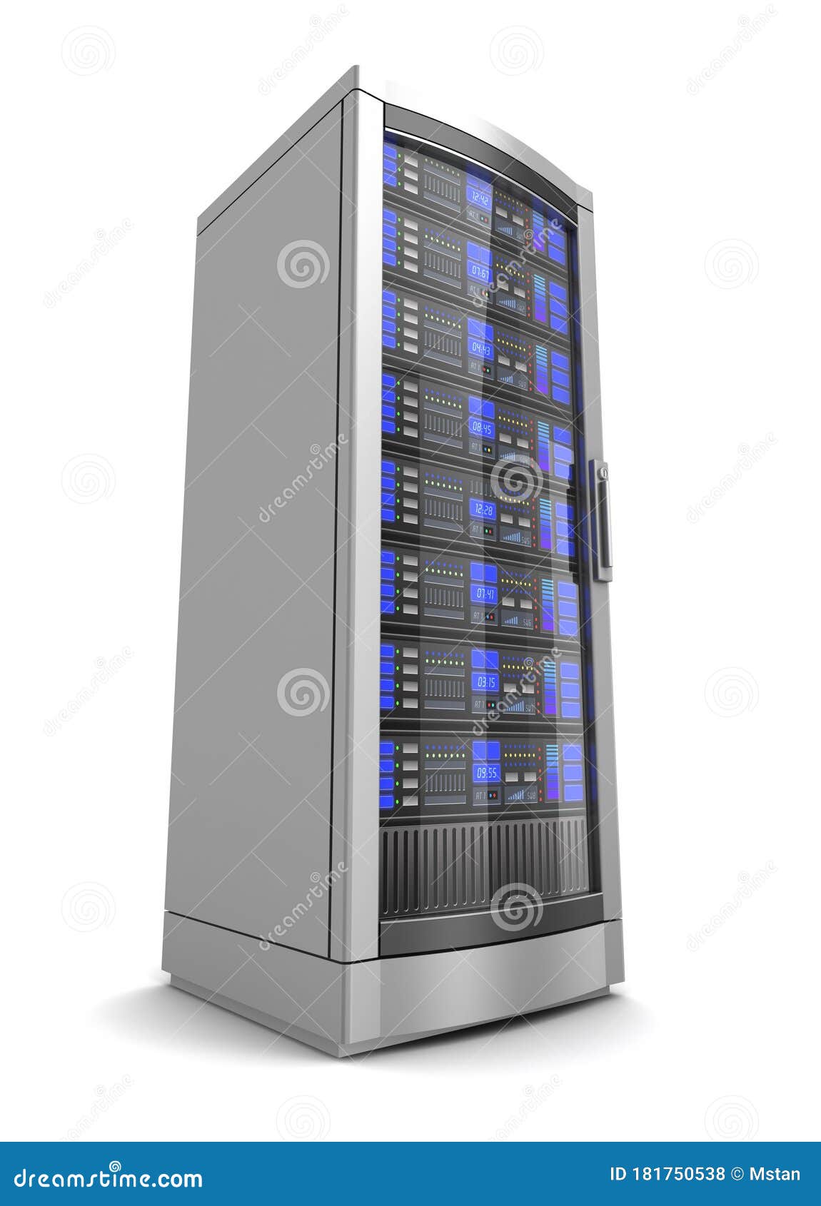 Single Network Workstation Server 3d Illustration Stock Illustration ...