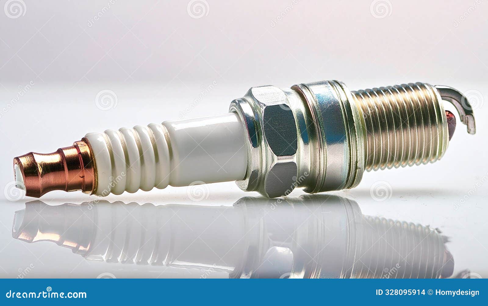 A Single New Spark Plug With A Copper Core Electrode, Lying On A ...