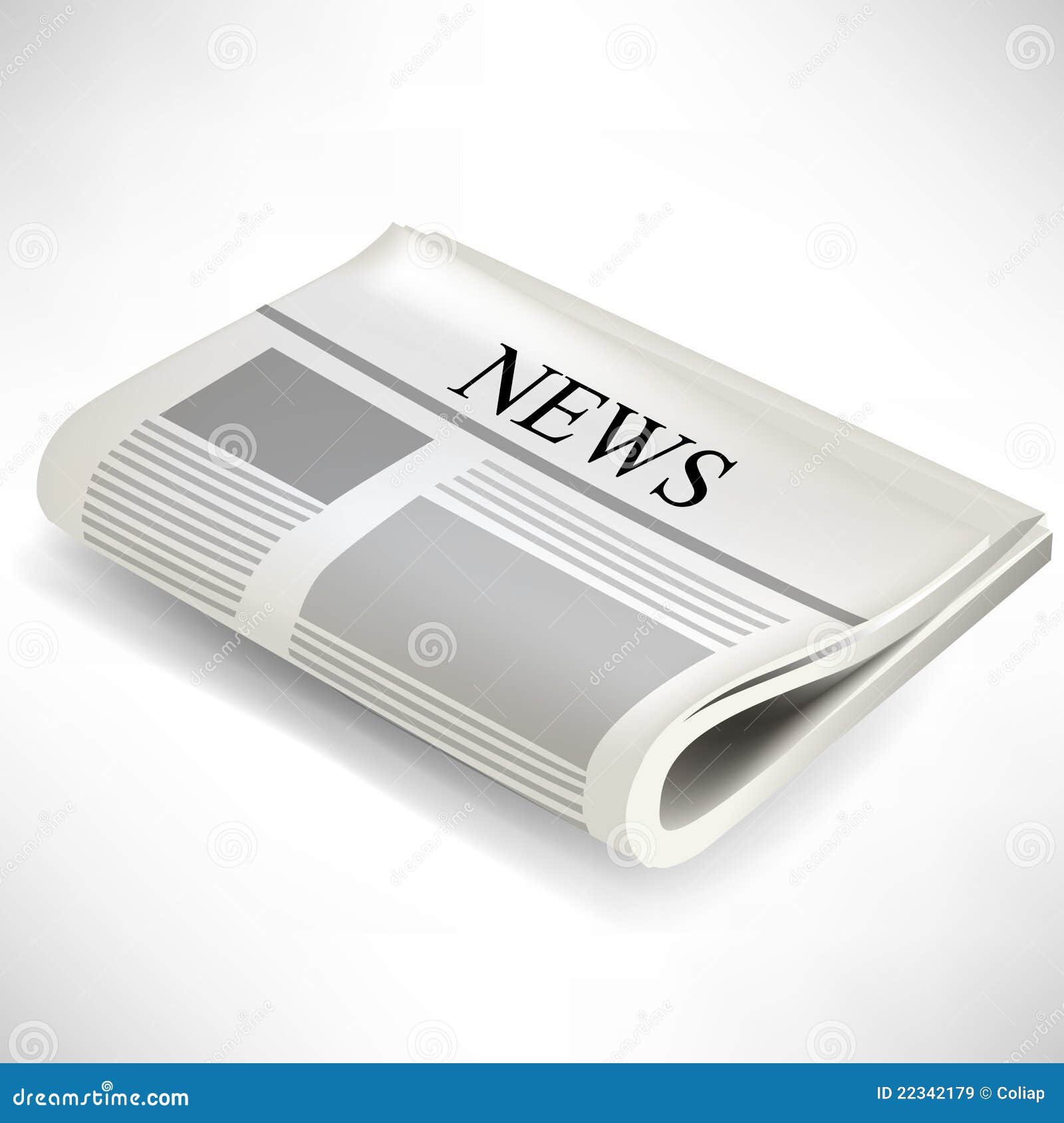 Single Newspaper Illustration Stock Vector - Illustration of publish ...