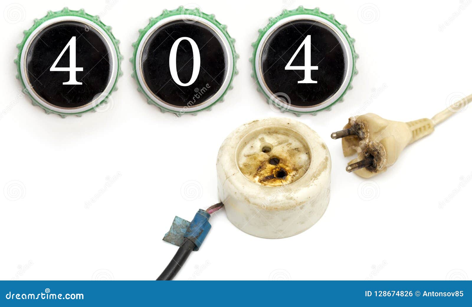 Error on the White Background Stock Photo - Image of message ...