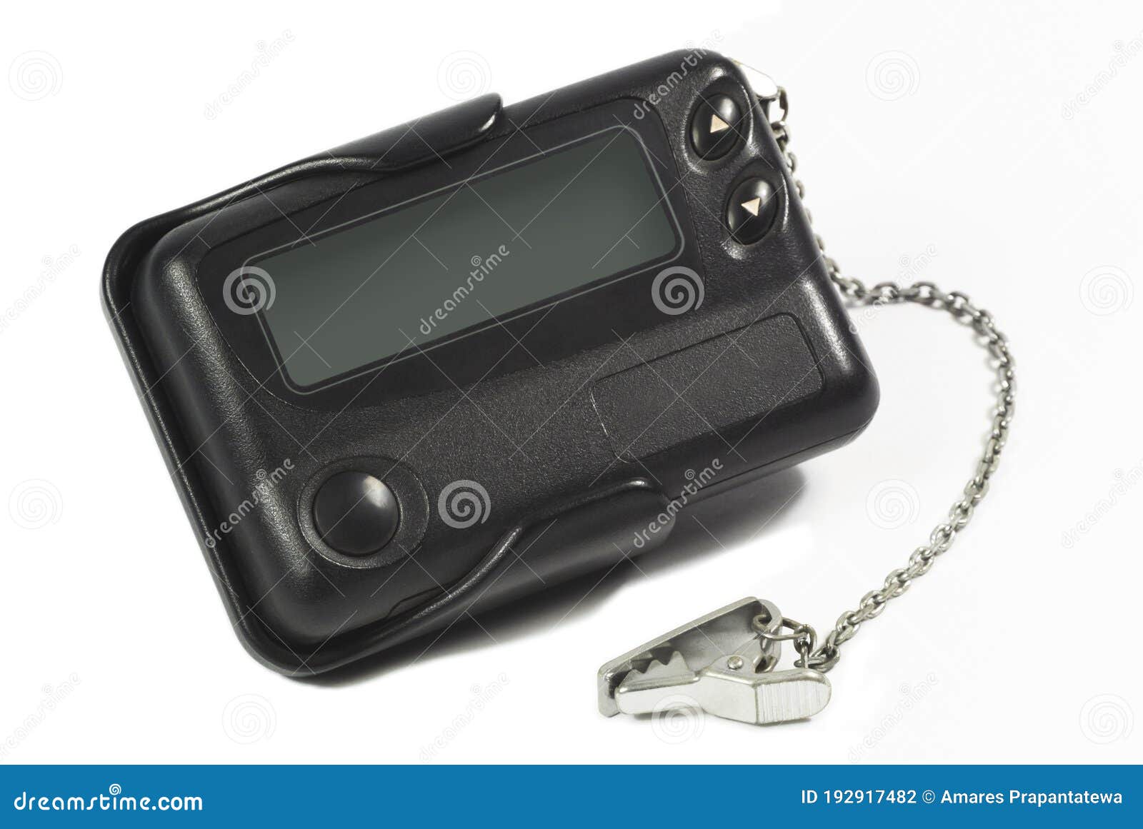 Single Old Pager or Single Beeper Isolated on White Background ...