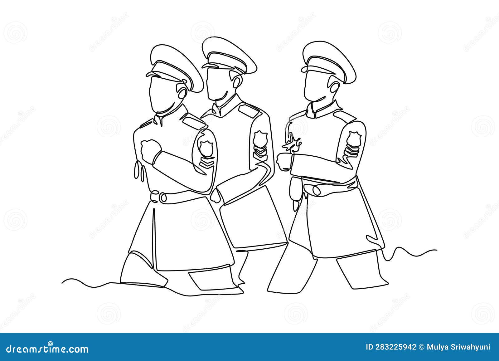 Single One Line Drawing Army, Air Force and Navy. Military Concept ... Single One Line Drawing Army, Air Force and Navy. Military Concept ...