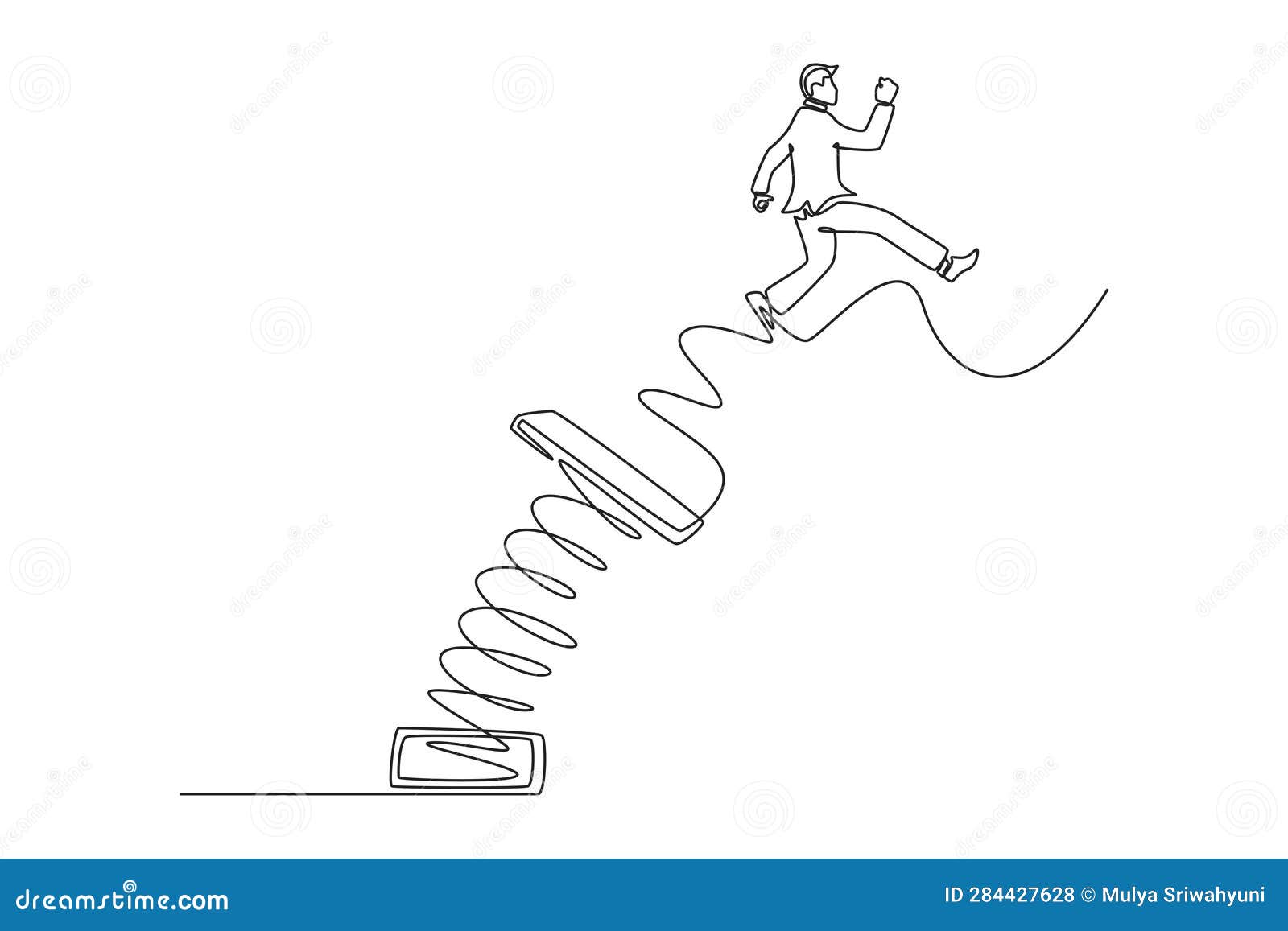Single One Line Drawing Concept of Productivity Boosting. Stock Vector ...