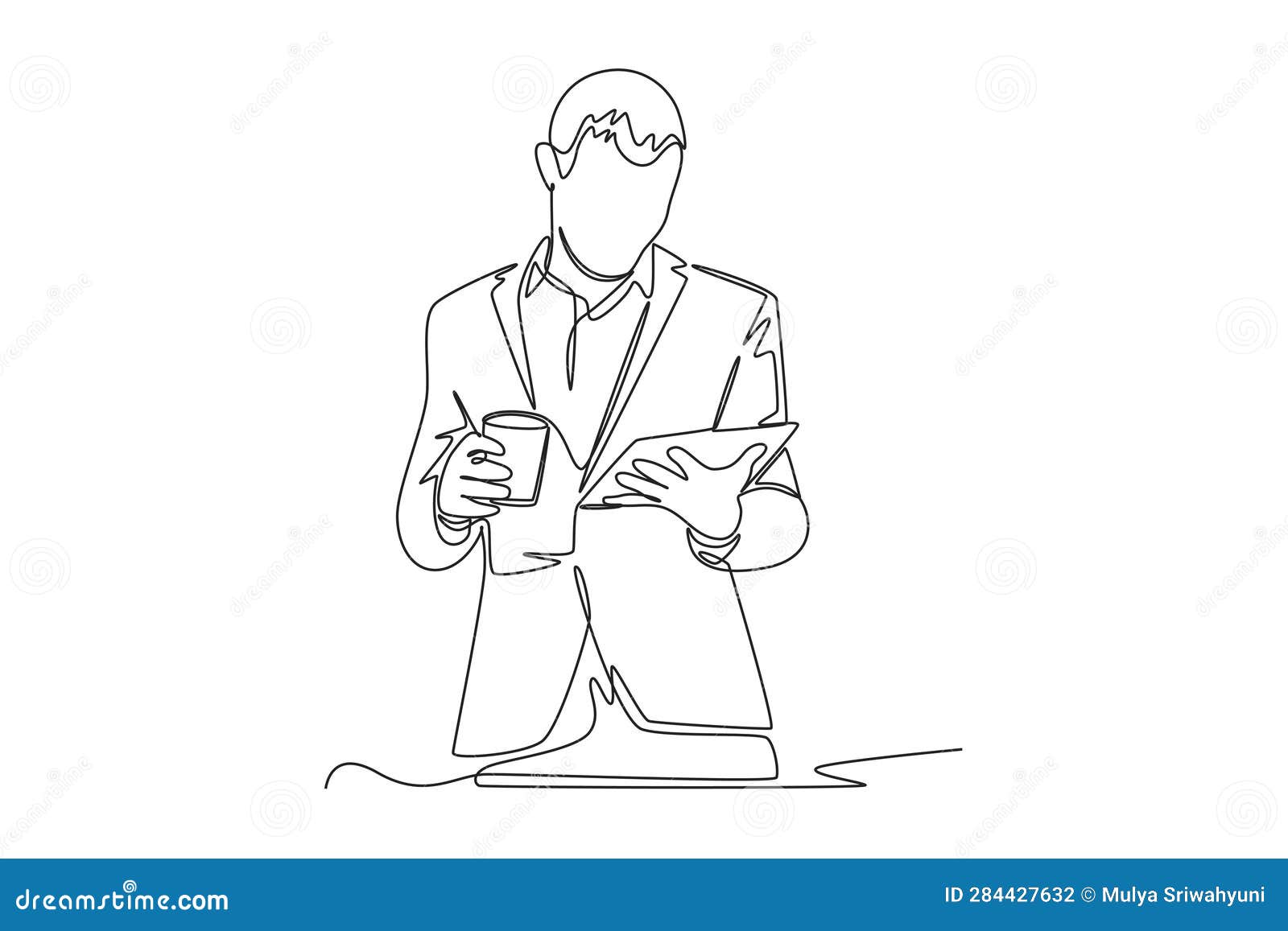 Single One Line Drawing Concept of Productivity Boosting. Stock Vector ...