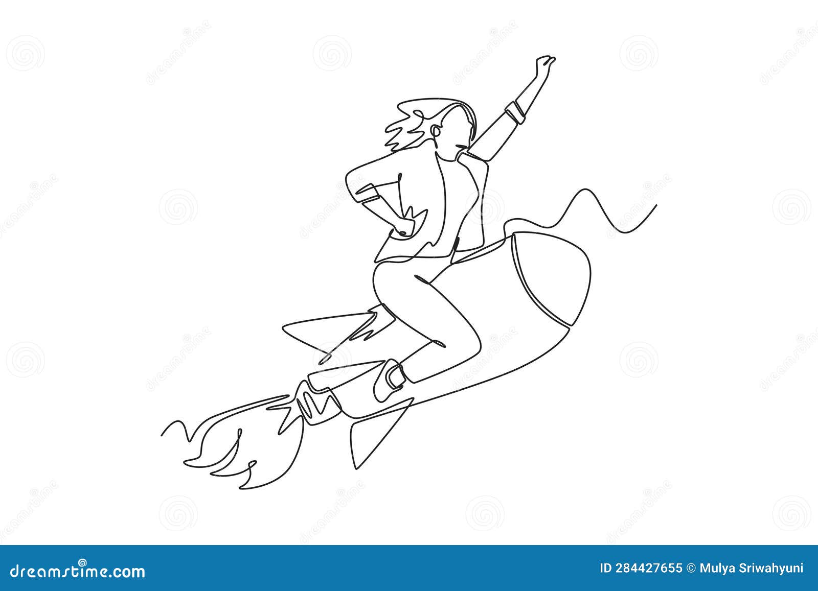 Single One Line Drawing Concept of Productivity Boosting. Stock Vector ...