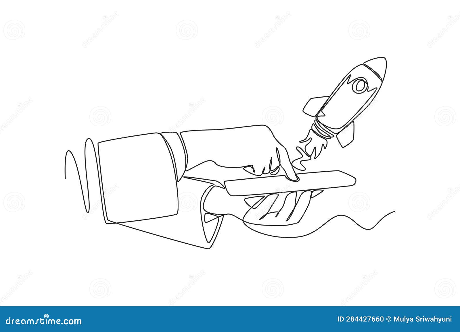 Single One Line Drawing Concept of Productivity Boosting. Stock Vector ...