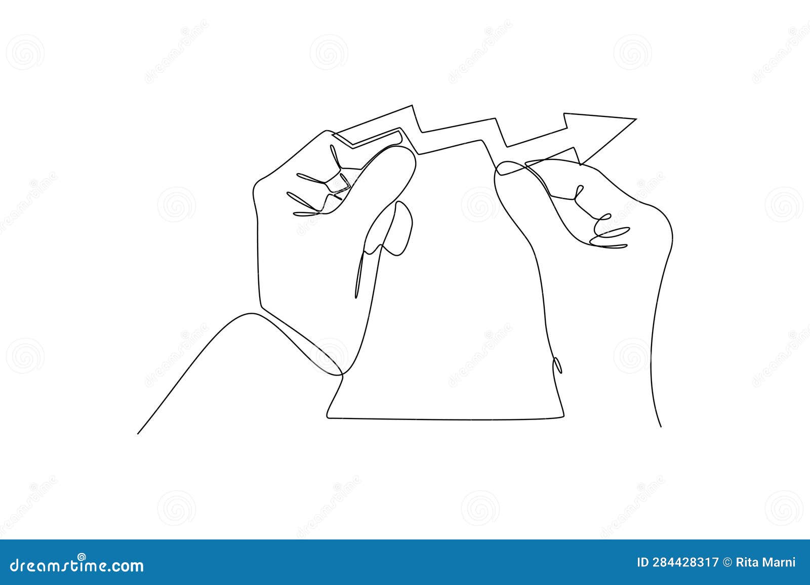 Single One Line Drawing Concept of Productivity Boosting. Stock ...