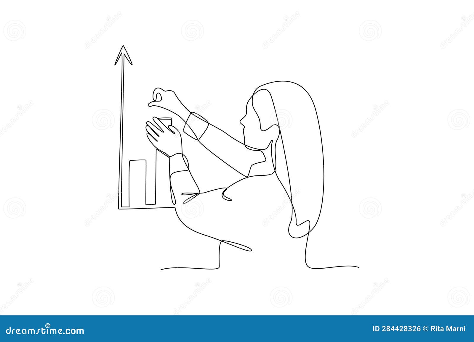 Single One Line Drawing Concept of Productivity Boosting. Stock Vector ...