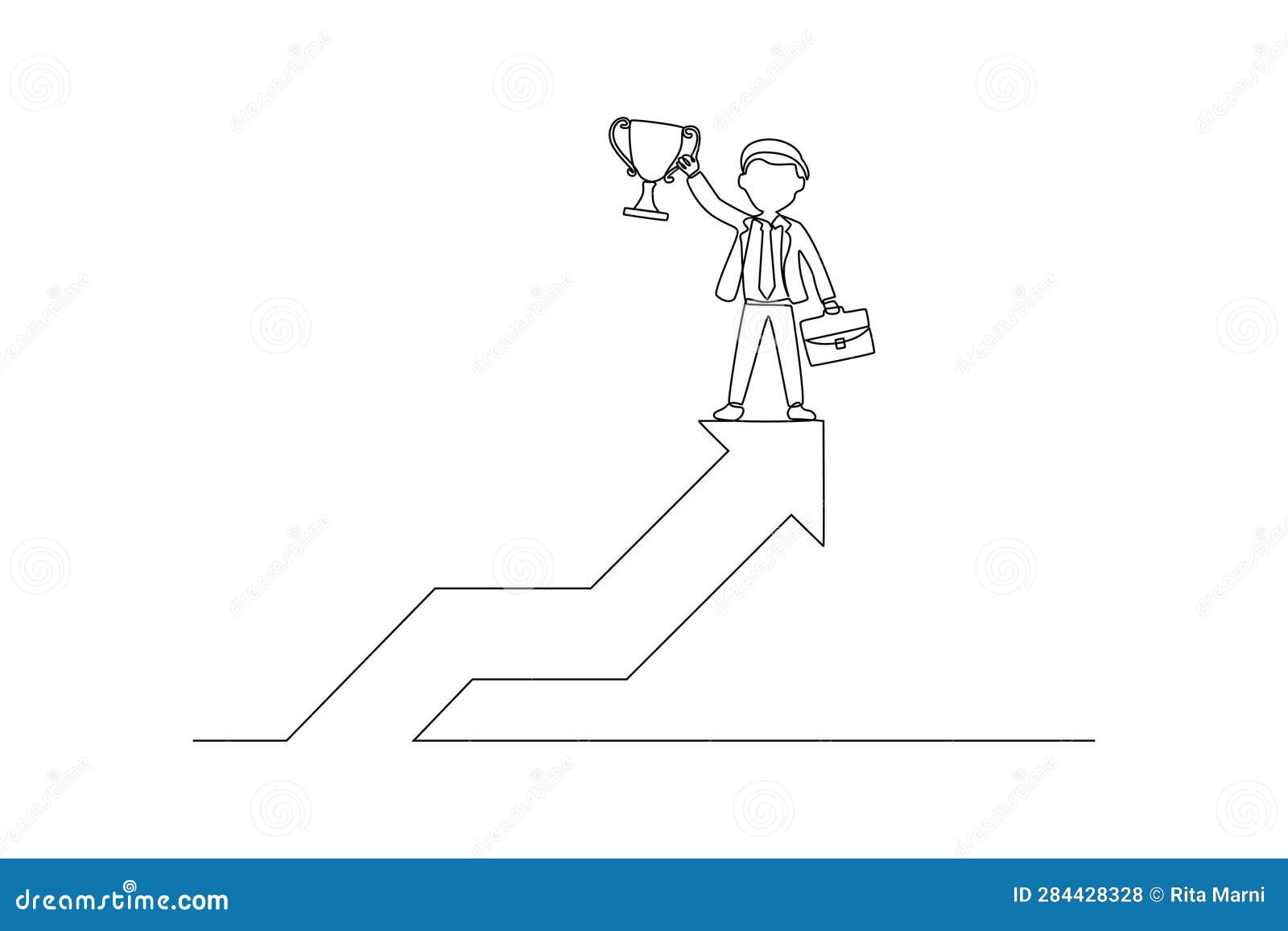 Single One Line Drawing Concept Of Productivity Boosting. Vector ...