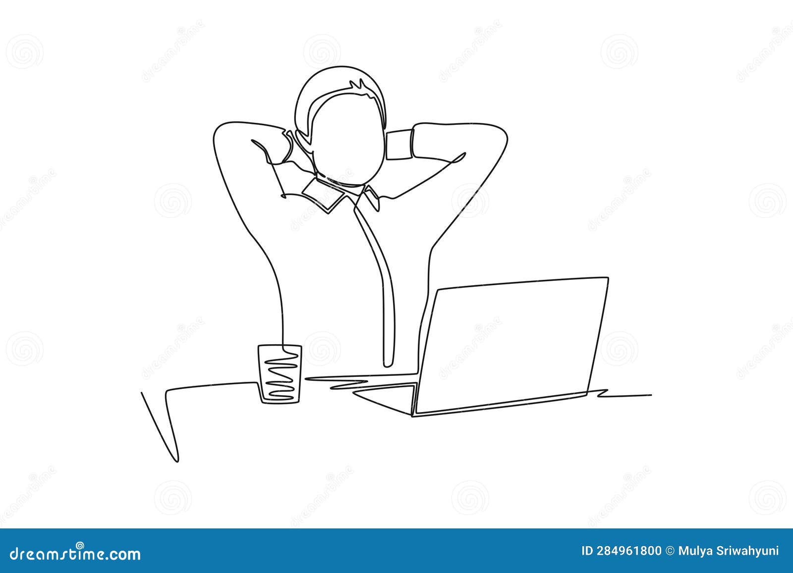 Single One Line Drawing Effective and Productive Concept. Stock Vector ...