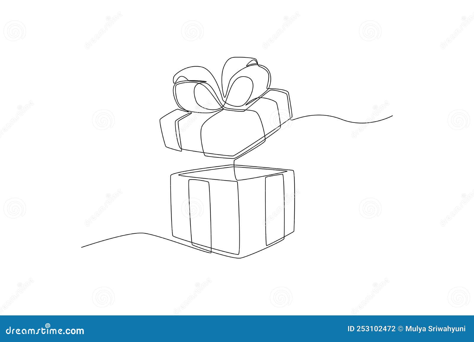 Open Gift Box with Ribbon. Gift Box Concept Stock Vector - Illustration ...