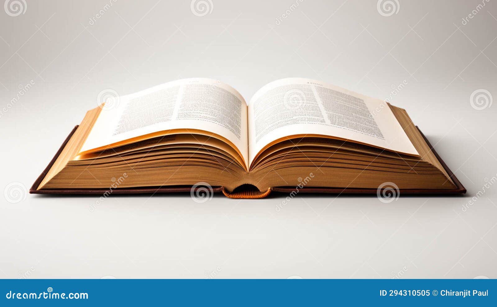 A Single Open Book Isolated on White Stock Illustration - Illustration ...