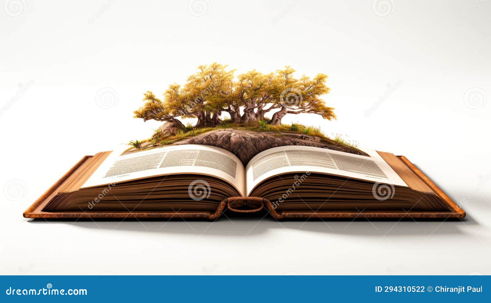 A Single Open Book Isolated on White Stock Illustration - Illustration ...