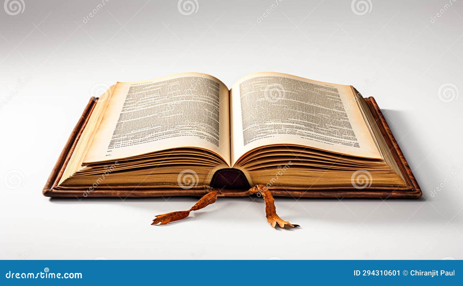 A Single Open Book Isolated on White Stock Illustration - Illustration ...