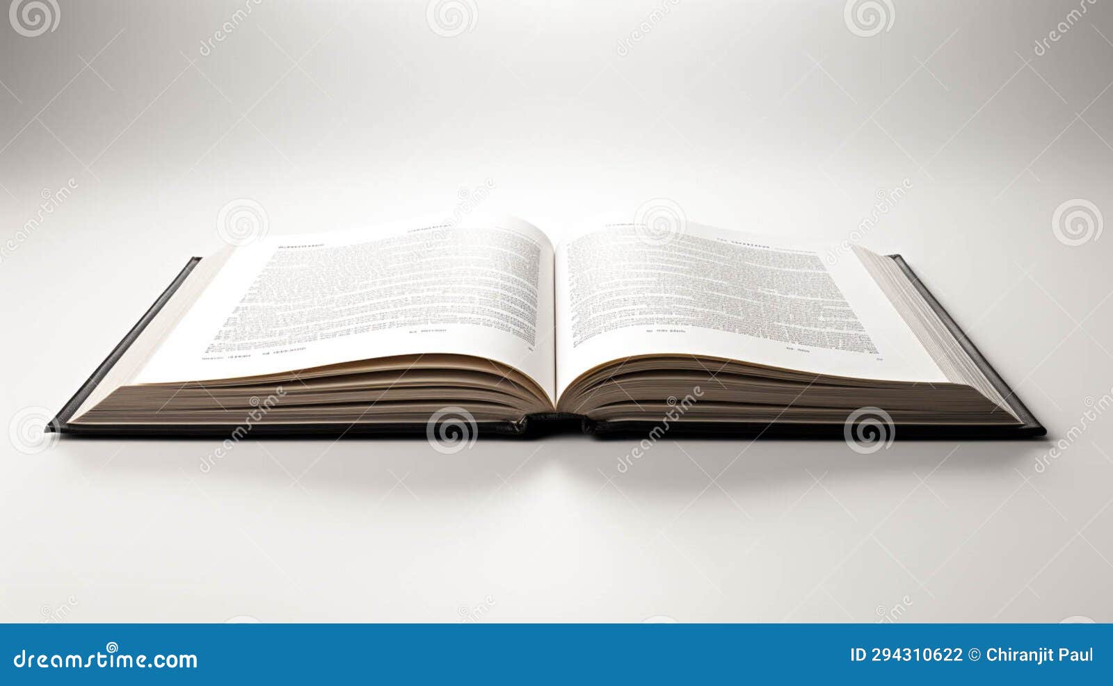 A Single Open Book Isolated on White Stock Illustration - Illustration ...