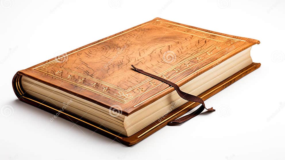 A Single Open Book Isolated on White Stock Illustration - Illustration ...