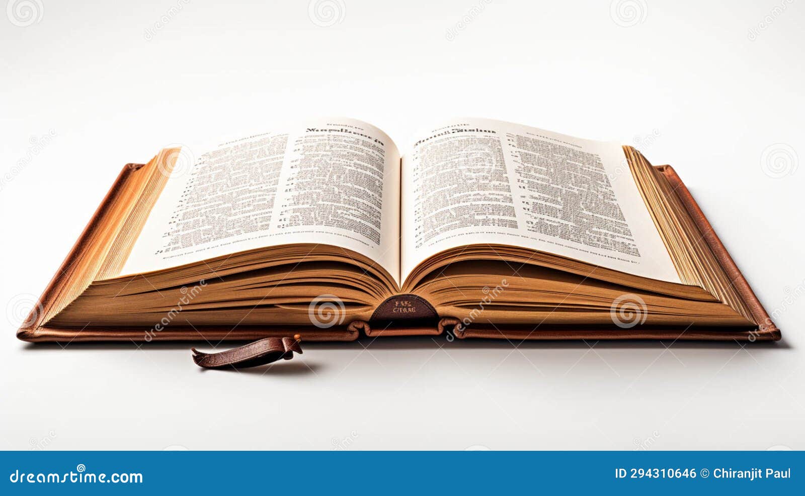 A Single Open Book Isolated on White Stock Illustration - Illustration ...