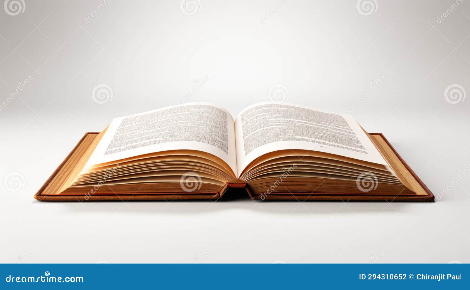 A Single Open Book Isolated on White Stock Illustration - Illustration ...