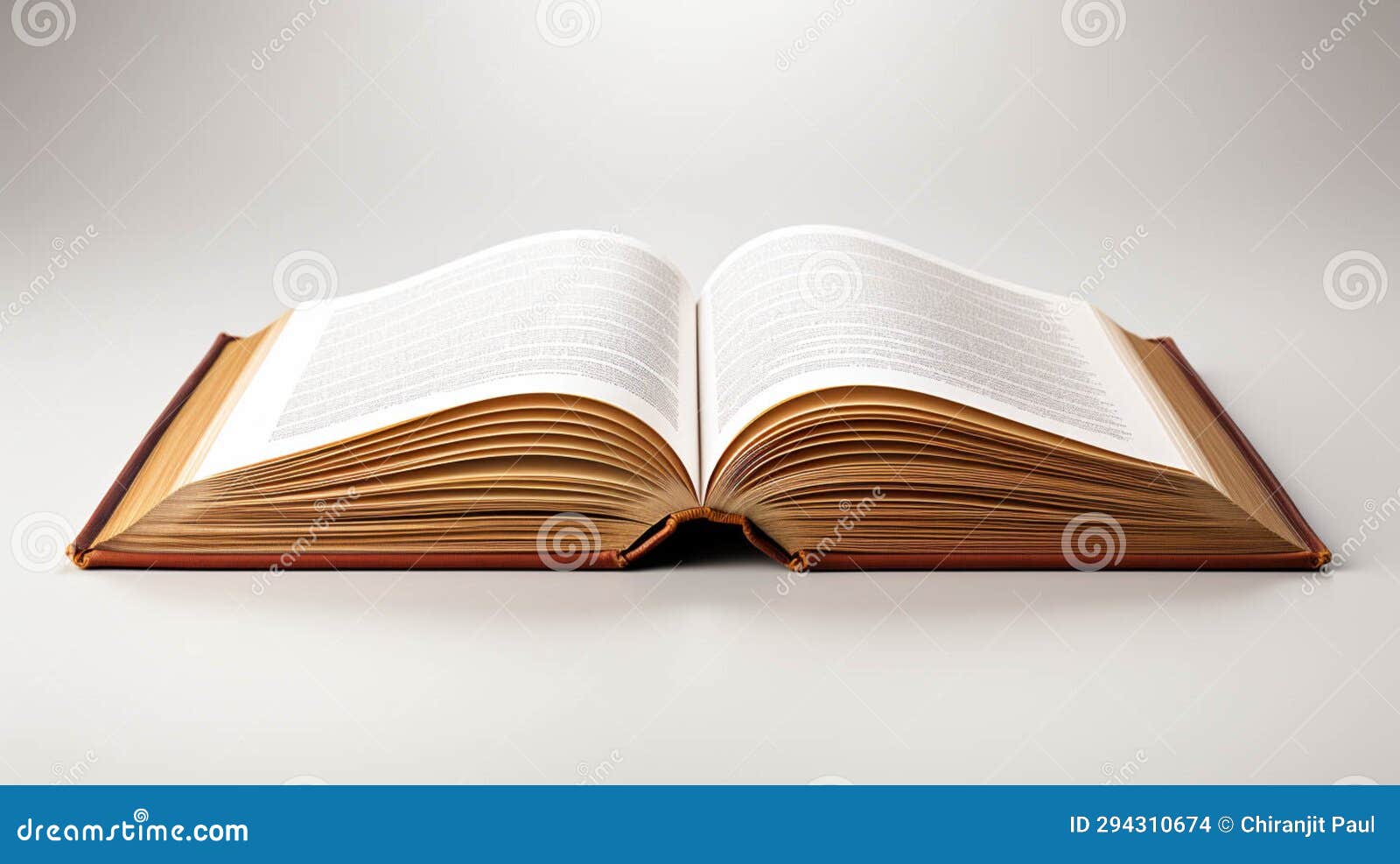 A Single Open Book Isolated on White Stock Illustration - Illustration ...