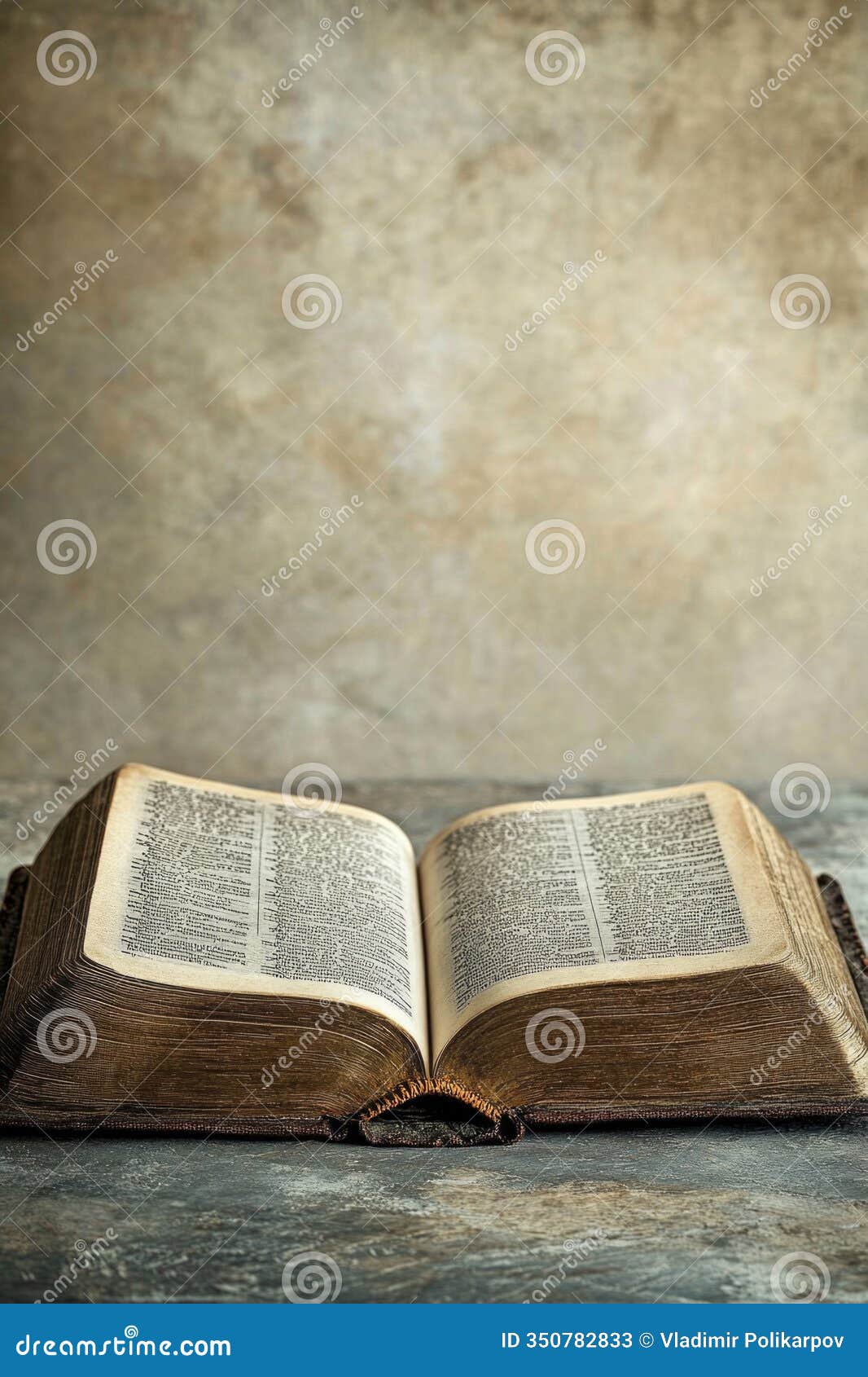 A Single Open Book Sits on a Wooden Table, Inviting Readers To Explore ...