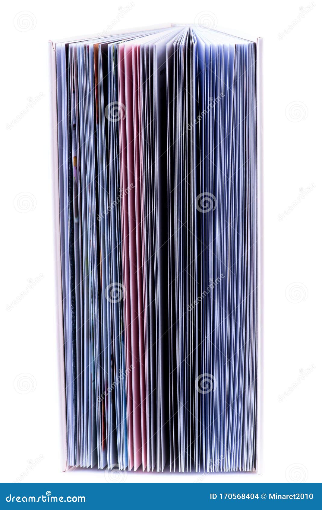 Single Open Book Standing on White Stock Photo - Image of paper ...