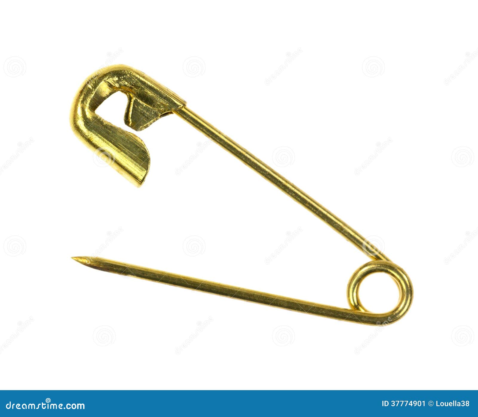 Single Open Small Safety Pin Stock Image - Image of safety, overhead ...