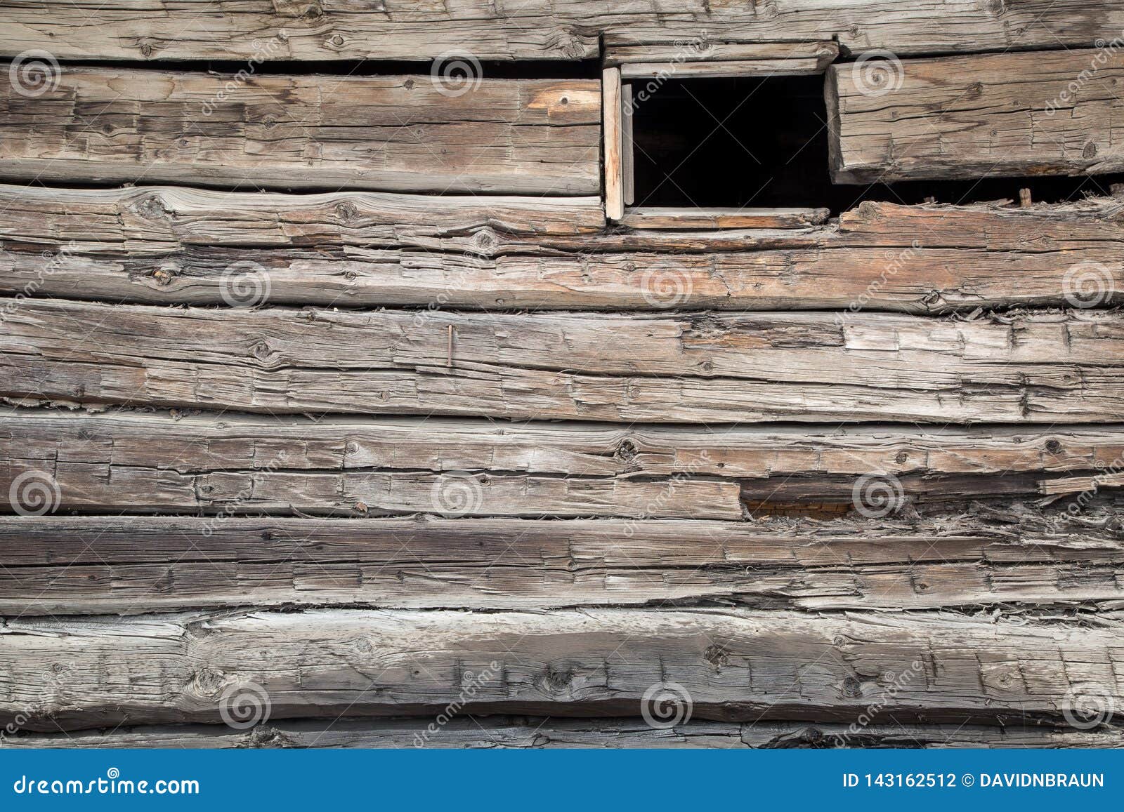 Single Open Window on the Side of a Log Cabin Stock Photo - Image of ...