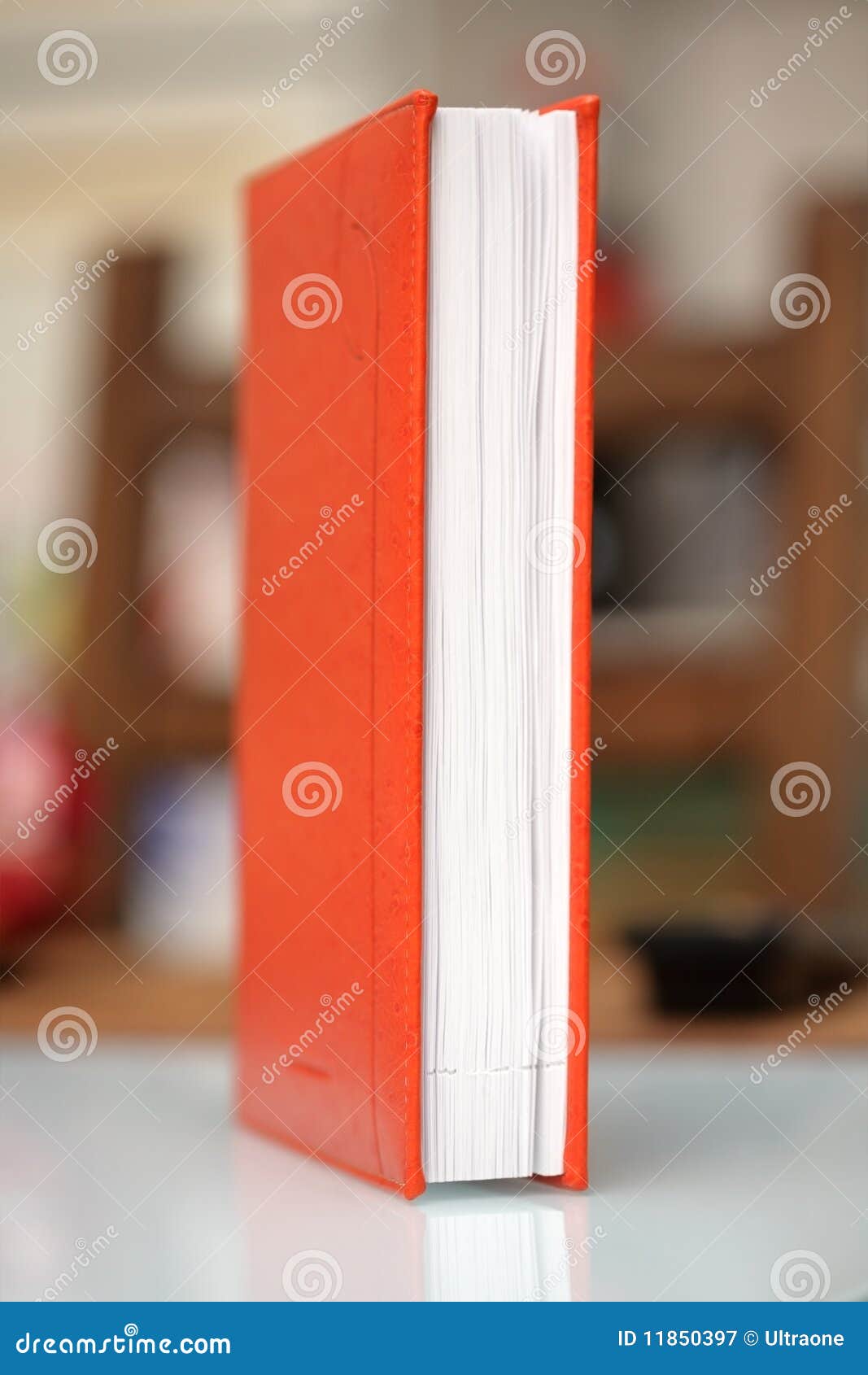 Single orange book stock image. Image of vertical, book - 11850397