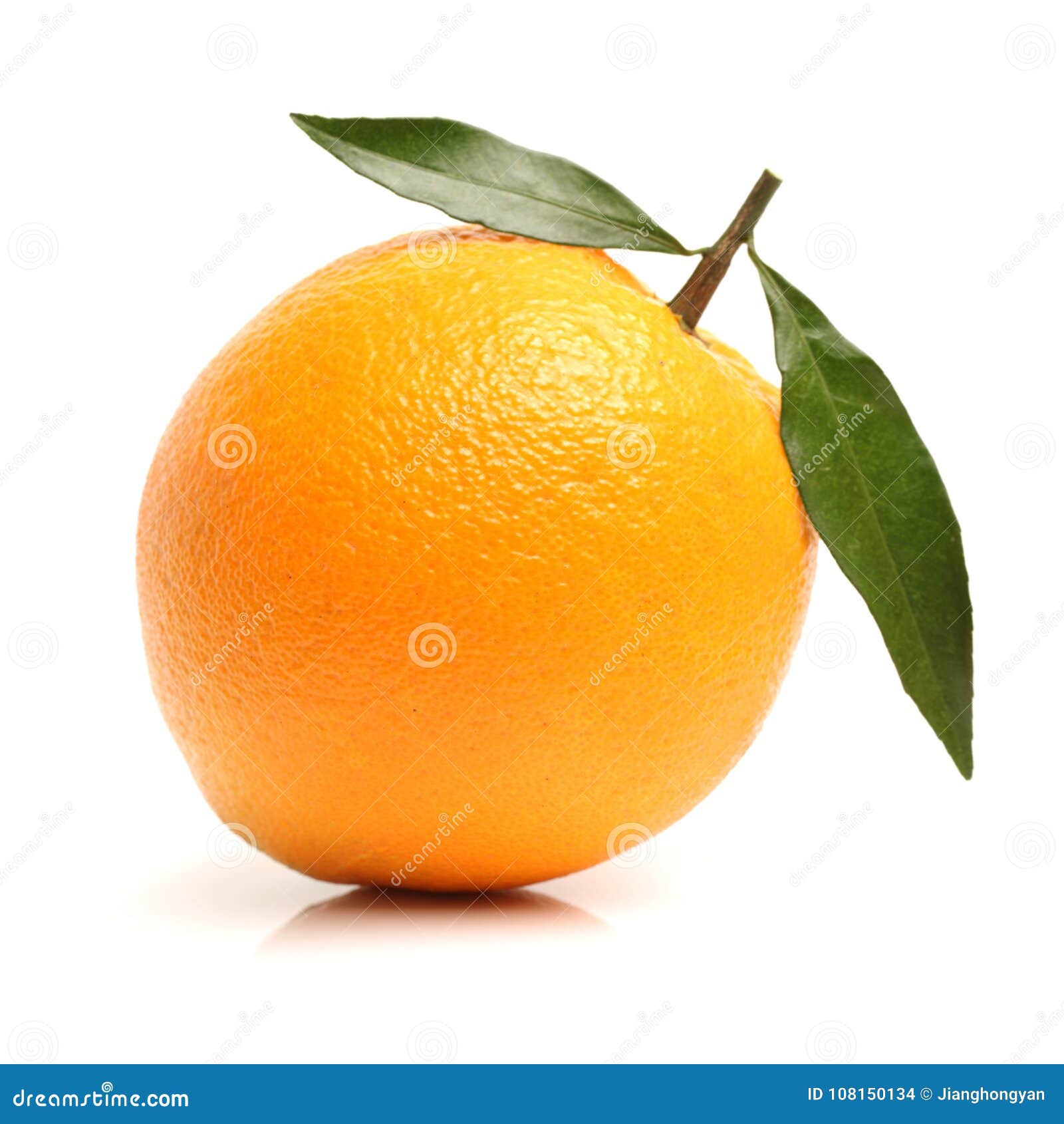 Single orange stock photo. Image of vitamin, healthy - 108150134