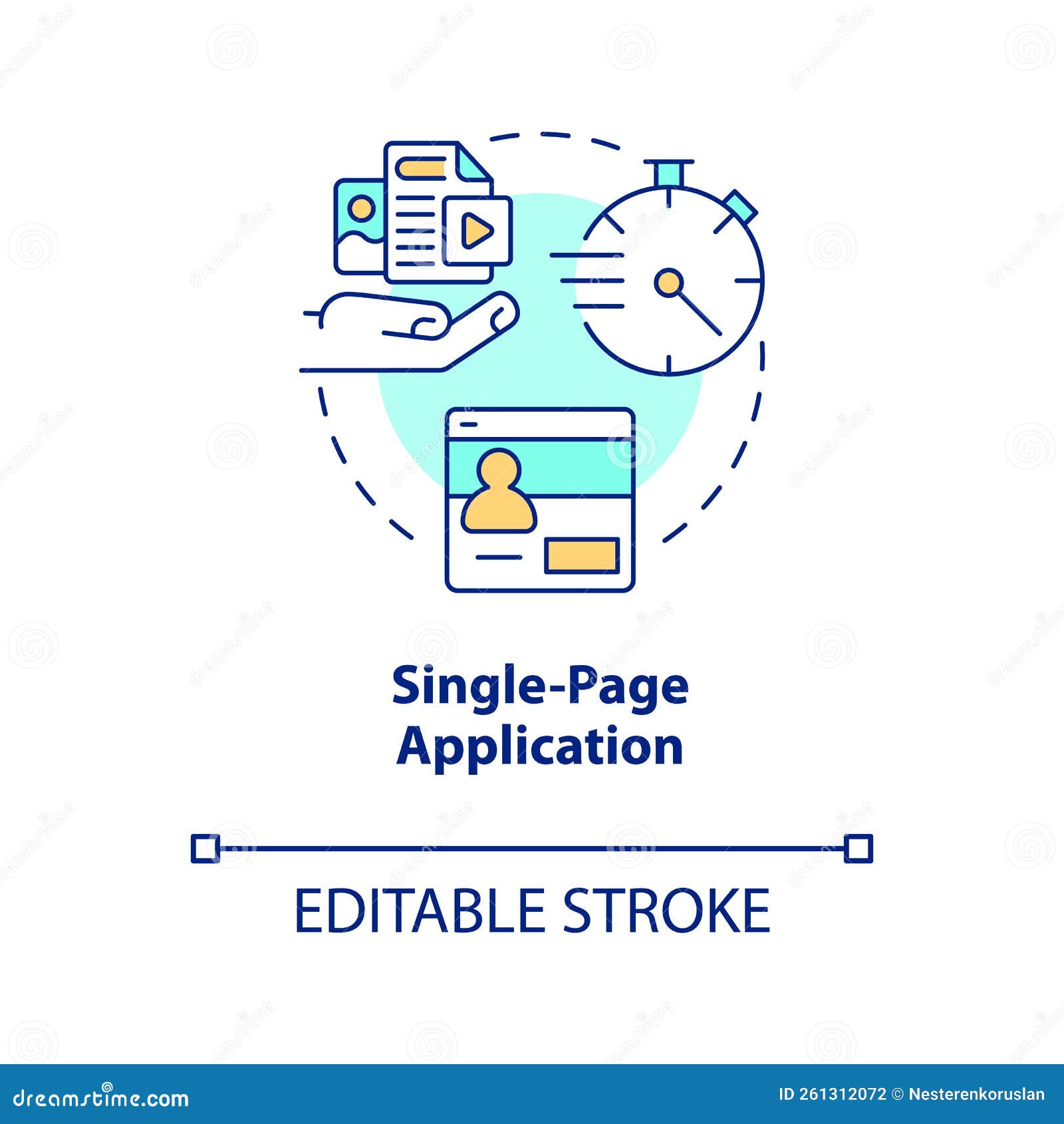 Single Page Application Concept Icon Stock Illustration - Illustration ...