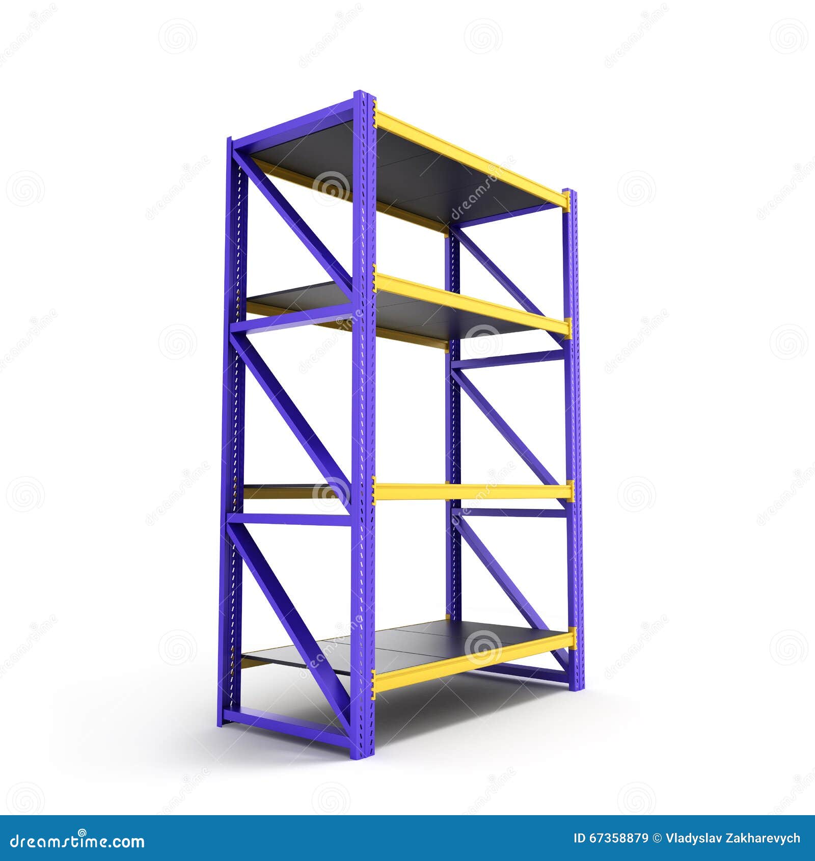 Single pallet rack. stock illustration. Illustration of freight - 67358879