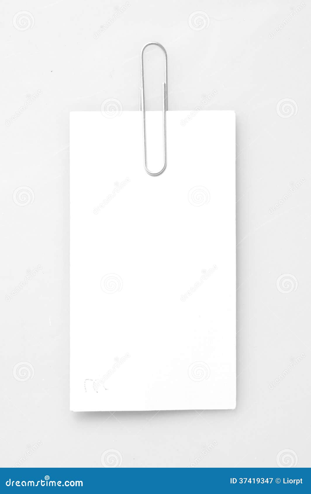 Single Paper Note with Paper Clip Stock Image - Image of copy, single ...