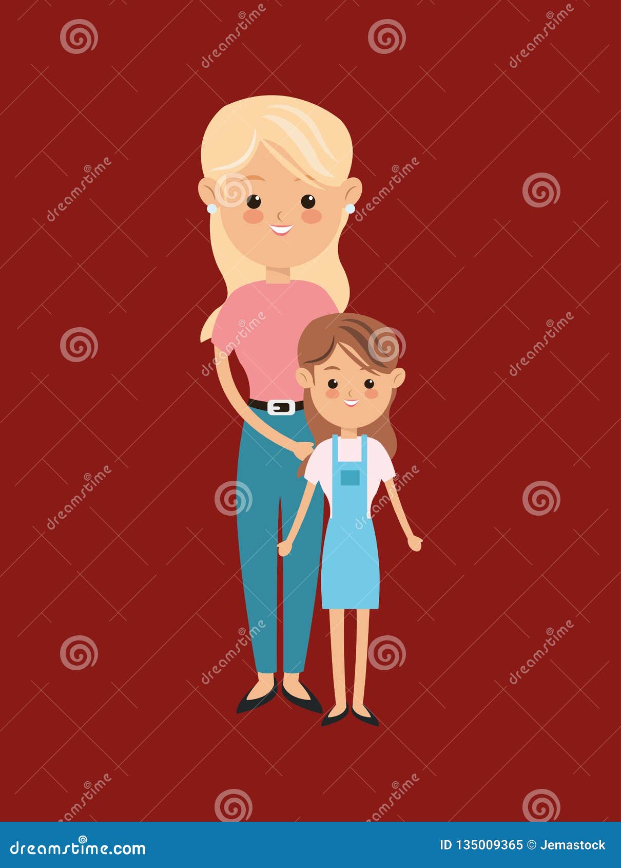 Single parent family image stock vector. Illustration of casual - 135009365