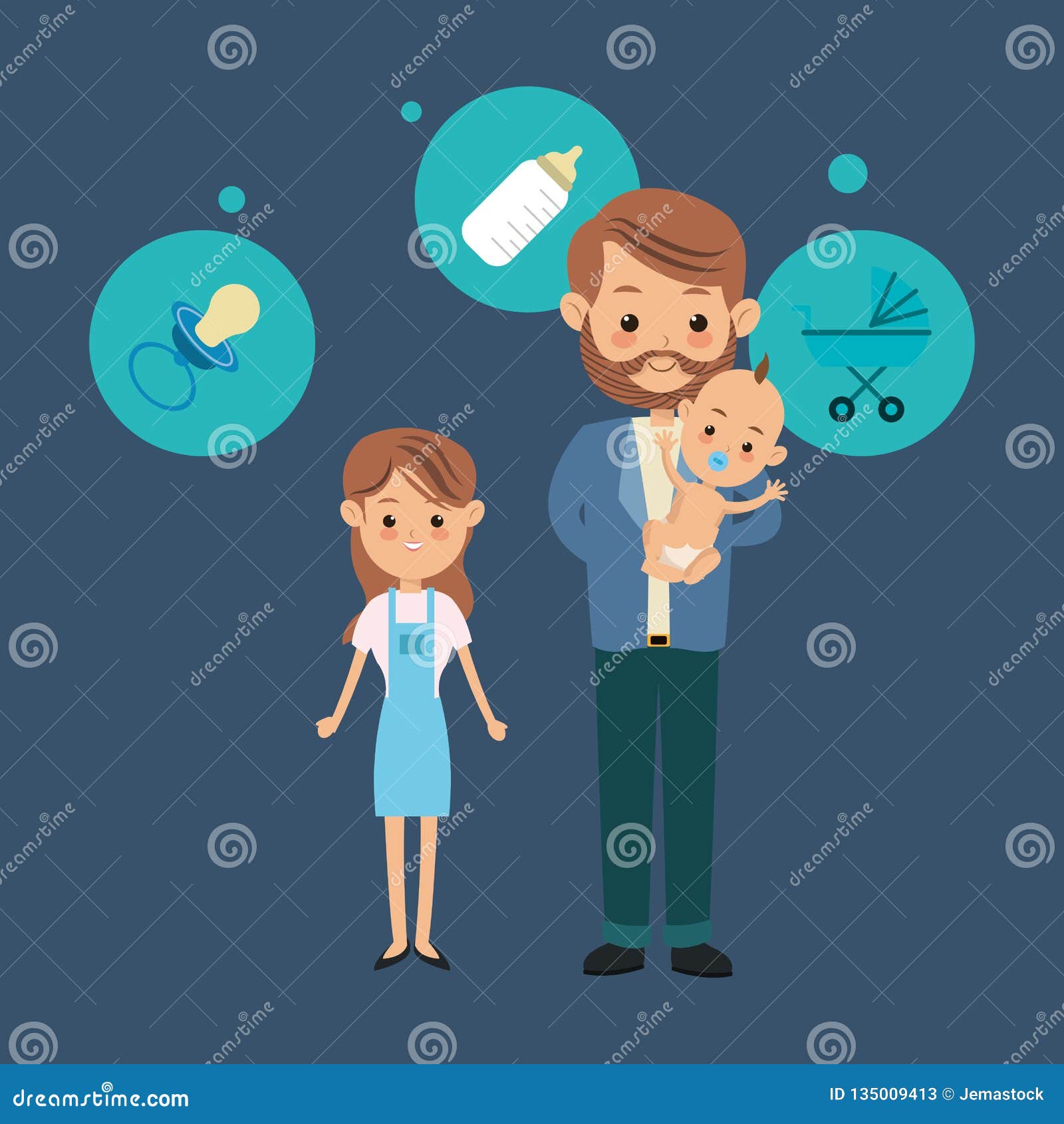 Single parent family image stock vector. Illustration of parents ...