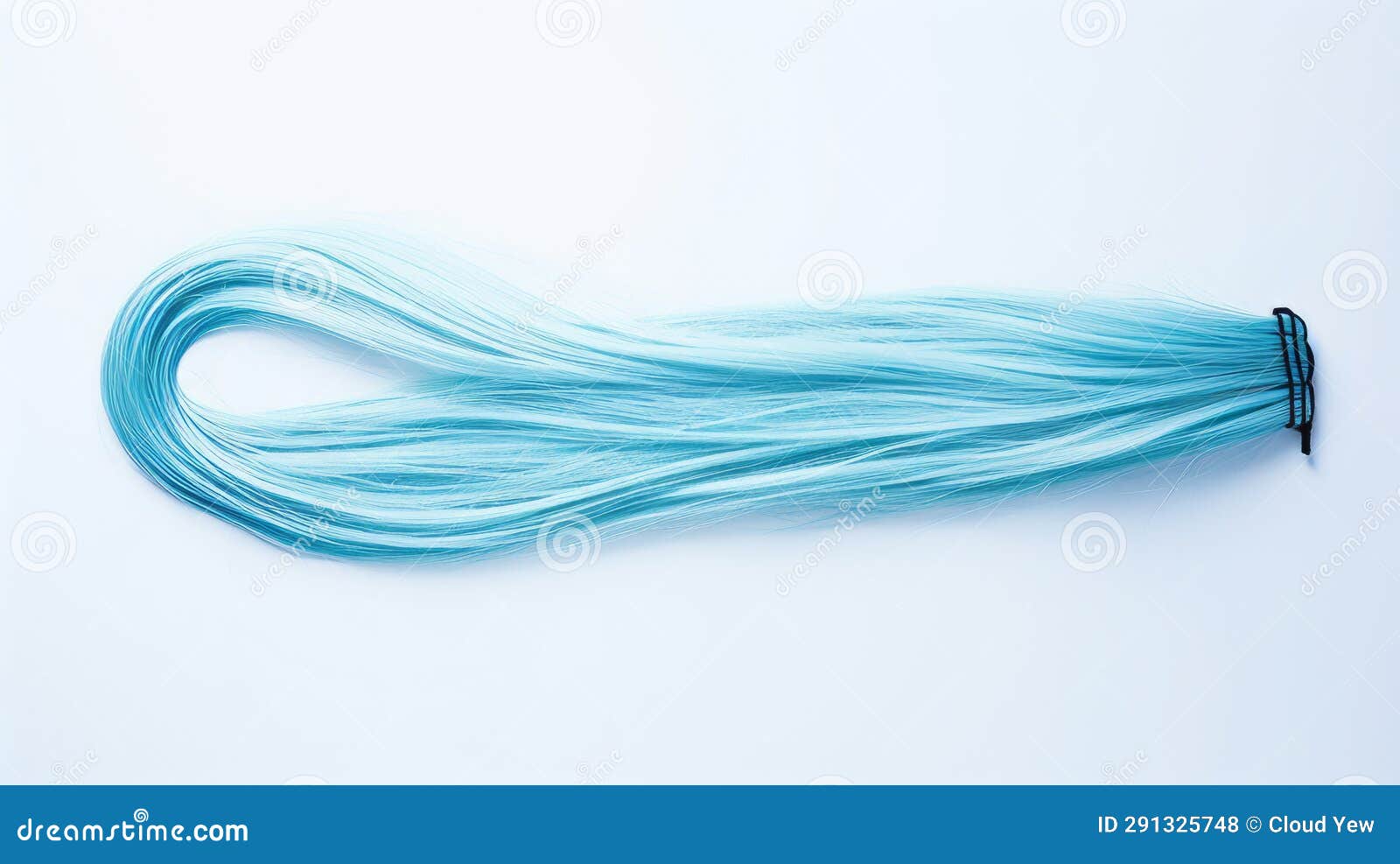 Single Pastel Blue Hair Strand on Blank Backdrop Stock Illustration ...