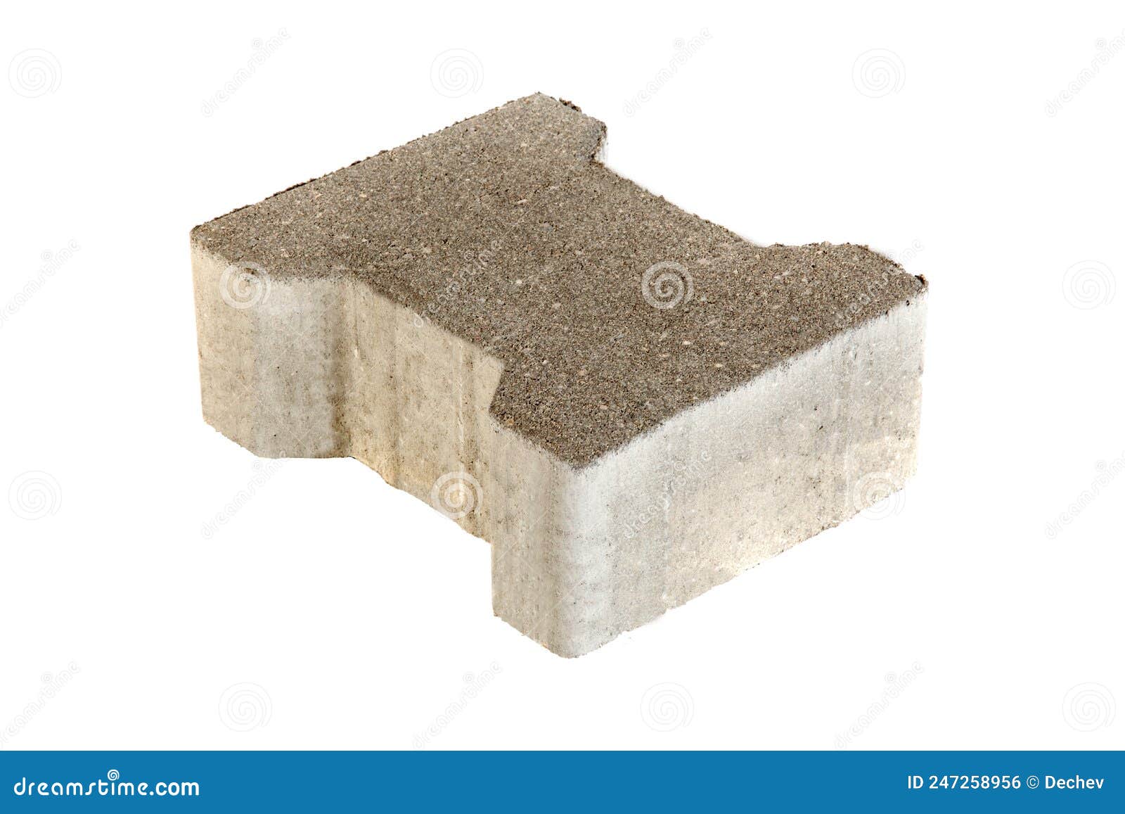 Single Red Pavement Brick, Isolated. Concrete Block For Paving Royalty ...