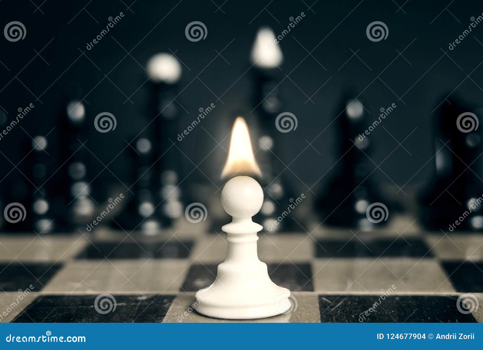 Single Pawn Against Many Enemies As A Symbol Of Difficult Unequal Fight ...