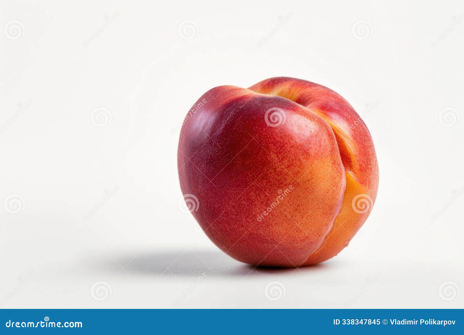 A Single Peach Sitting on a White Surface Stock Image - Image of shop ...