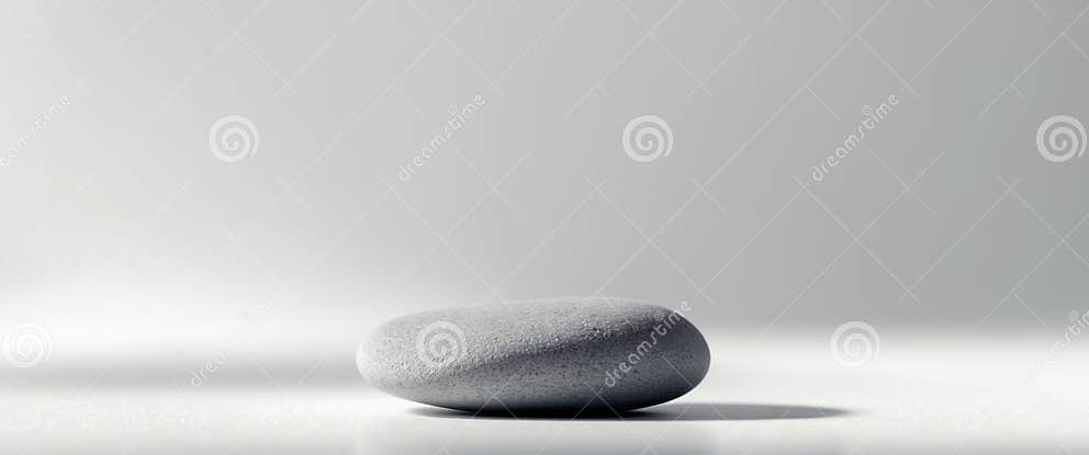 Single Pebble a Pebble with a Smooth Outline and Subtle Texture Stock ...