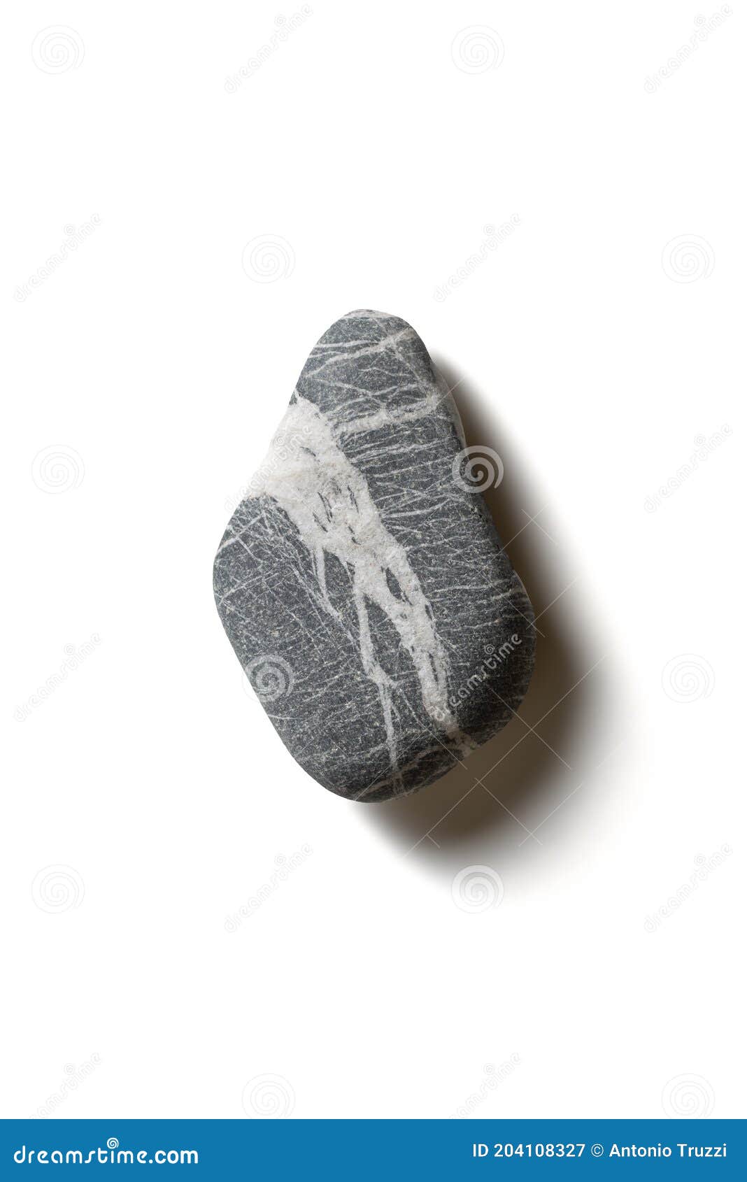 Single Pebble on a White Background Stock Image - Image of nature ...