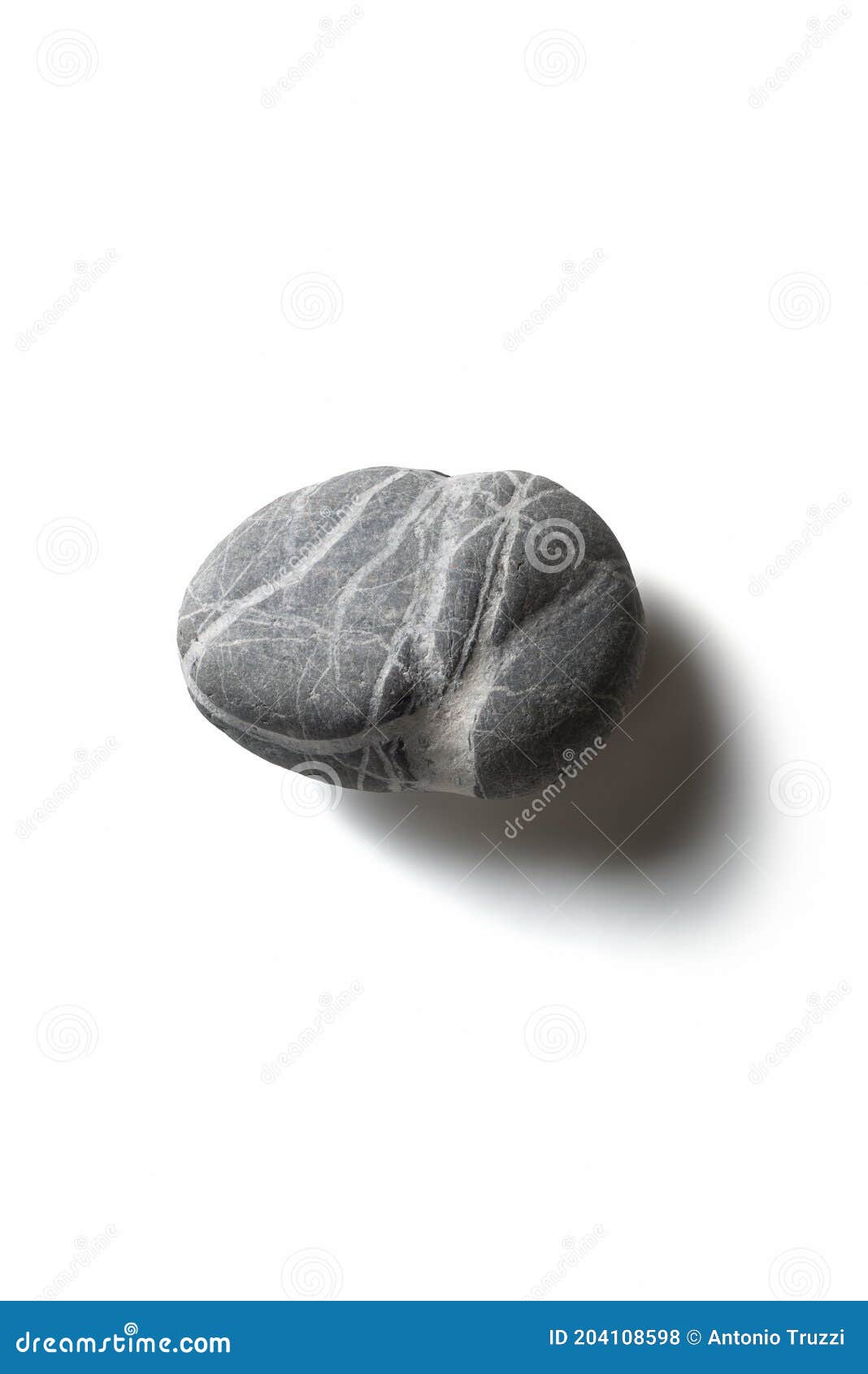 Single Pebble on a White Background Stock Photo - Image of composition ...