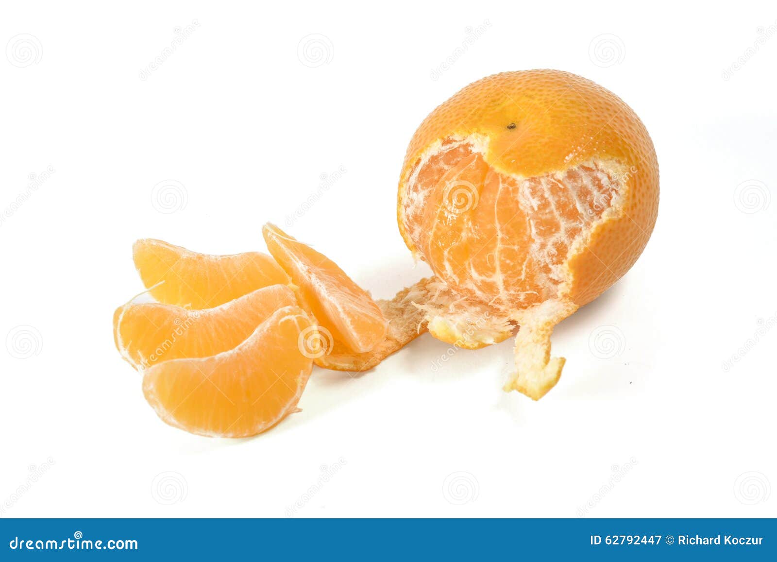 Single peeled mandarin stock image. Image of health, piece - 62792447