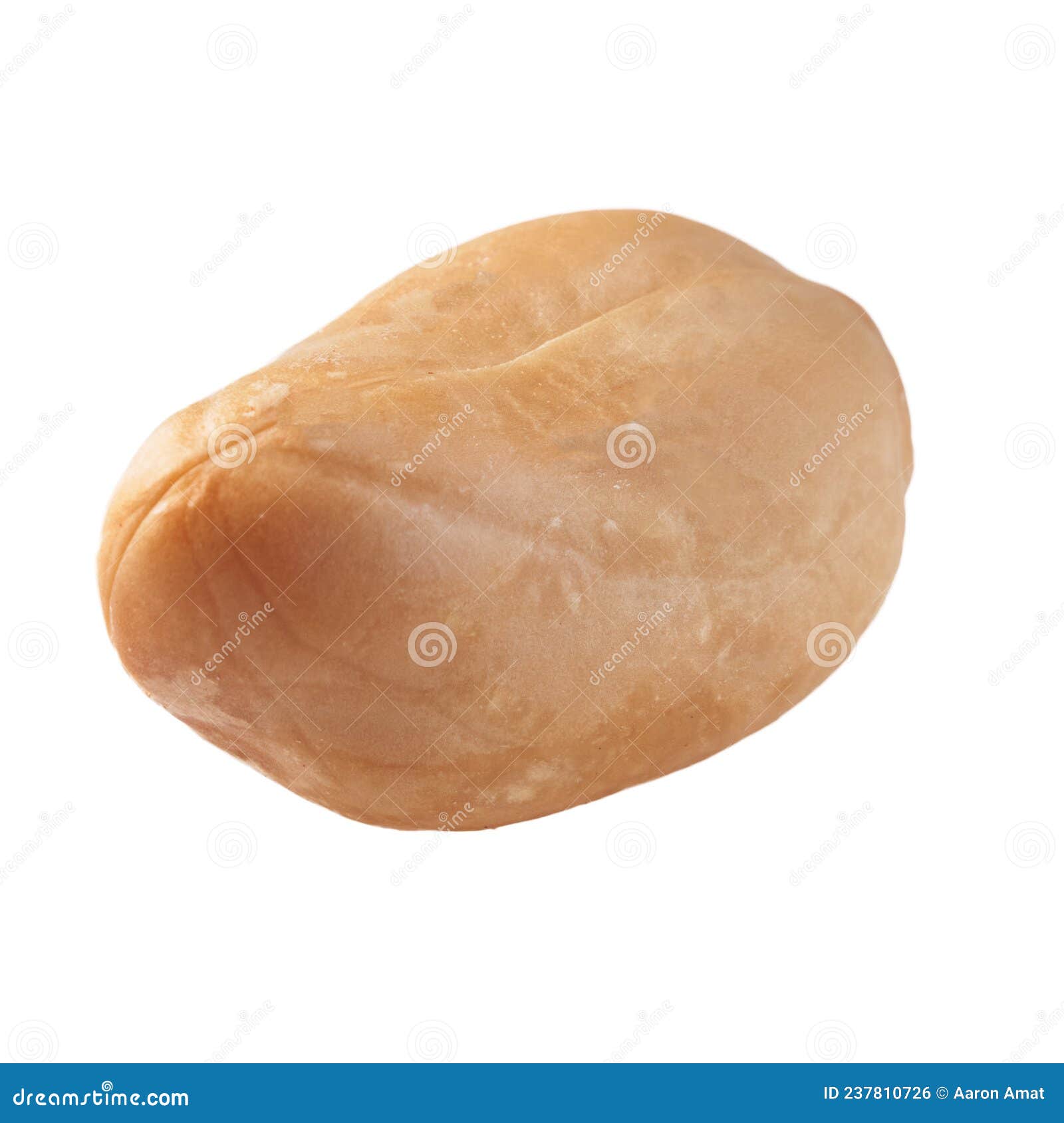 Single Peeled Peanut Isolated on a White Background Stock Photo - Image ...