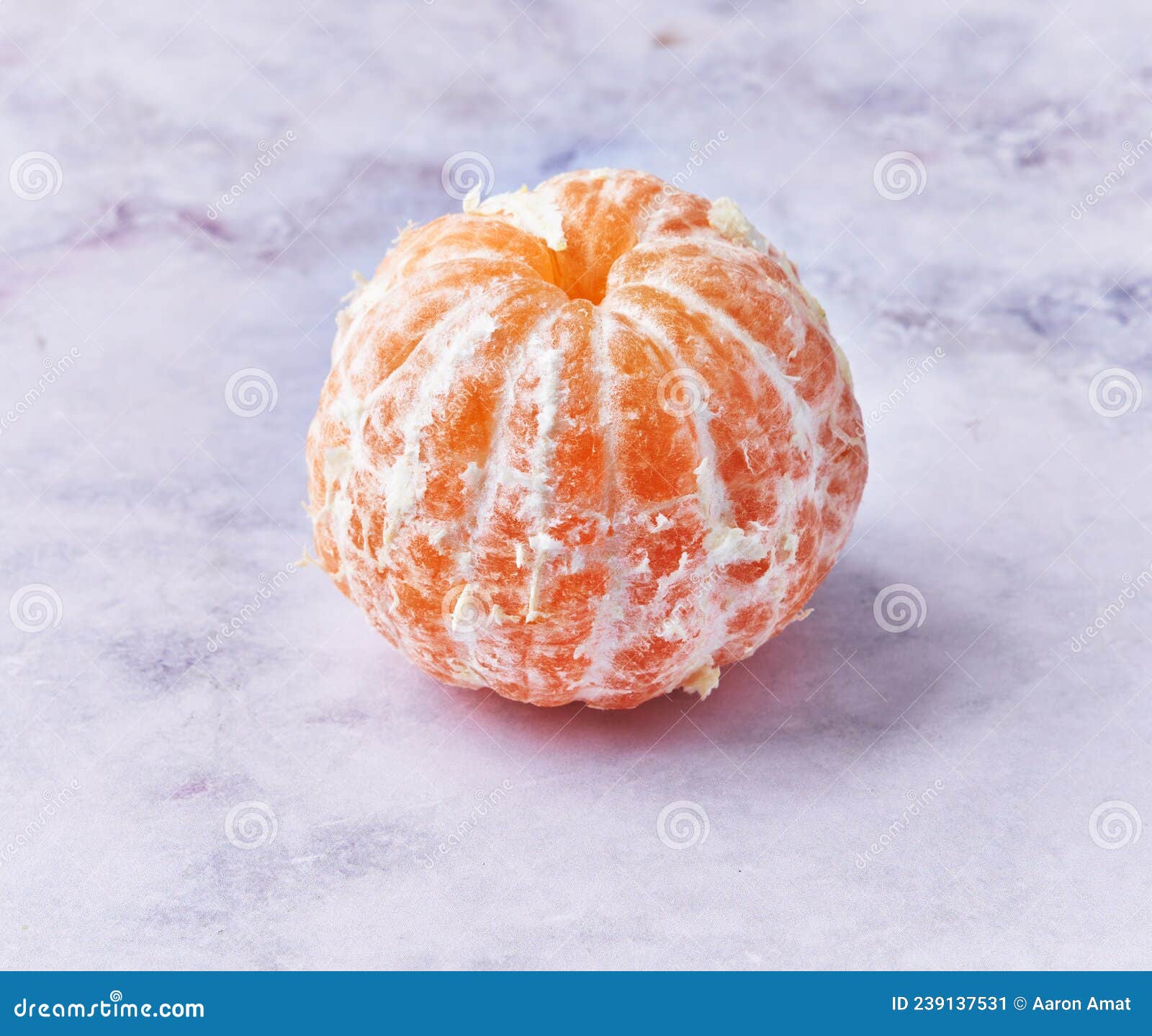Single Peeled Tangerine at Marble Surface Stock Image - Image of ...